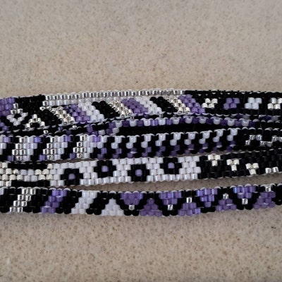 Matte Outline Peyote Pattern Odd Count Peyoted Pattern Peyote Bracelet ...