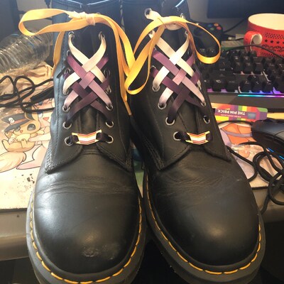 Non-binary Lace Locks Subtle Pride Shoelace Shoe Charm Agender Bigender ...
