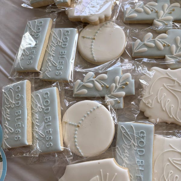 Communion Cookies Confirmation Cookies Mini Sugar Cookies / Boy Girl ...