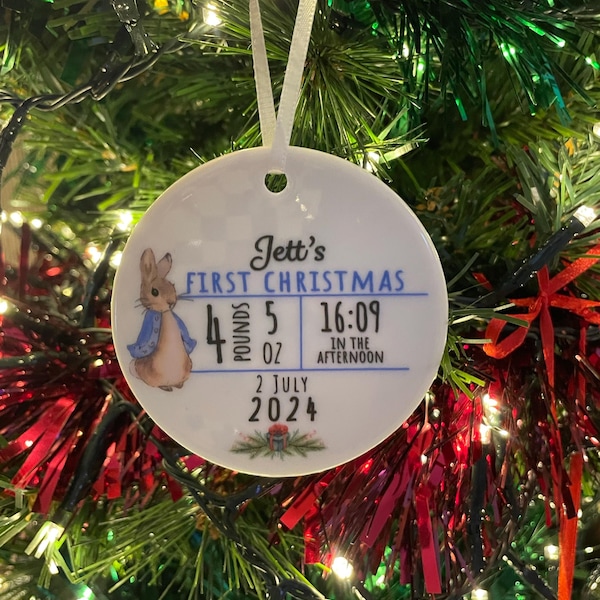 First Christmas Bump Decoration, Personalised Baby Bump Christmas ...
