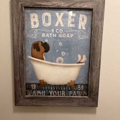Boxer Dog Bath Soap Company Vintage Style Artwork by Stephen Fowler ...