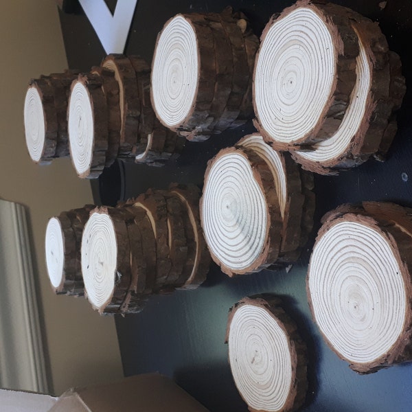 Pine 2.5-3. Pine Wood Discs/slices With Living Edge (set of 10) 2.5"-3 ...