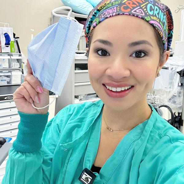 CRNA Scrub Cap, Certified Registered Nurse Anesthetist, ET Tubes ...