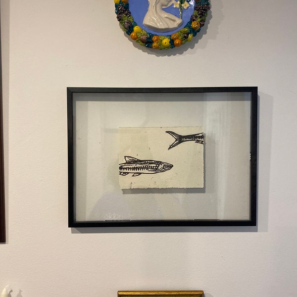 Fish Mini-print Pack. Five Different Linocut Fish Prints on Heavyweight ...