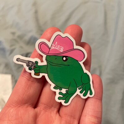 Cowboy Frog Sticker Vinyl Sticker Weatherproof and Scratch Resistant - Etsy