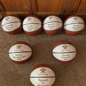 Personalized Basketball, Ring Bearer Gift, Engraved Basketball, Full ...