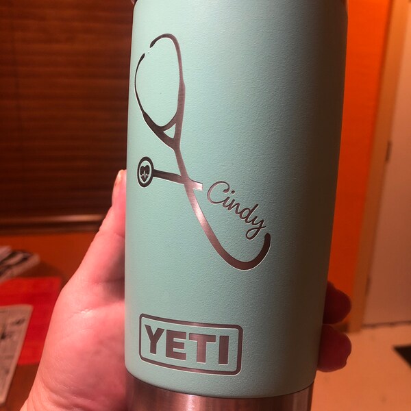 Nurse YETI, Personalized 20 Oz YETI, Custom Stainless Steel Yeti ...