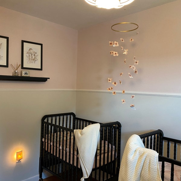 Floral Butterfly Baby Mobile – Sparkle Nursery Decor - Etsy