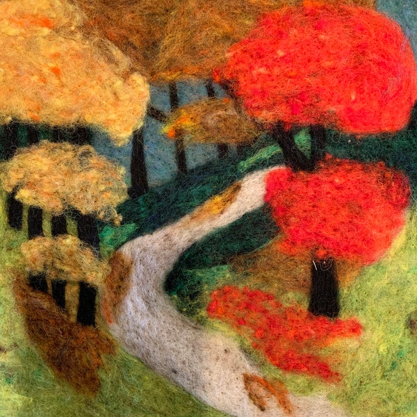 Fall Foliage Needle Felting Kit - Beginner Friendly - Includes Video ...