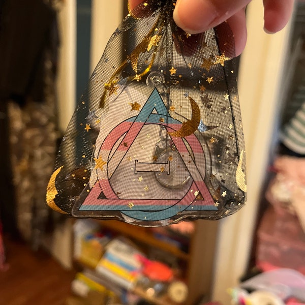 Therian Theta Delta Symbol Pride/lgbtq Double-sided Keychain - Etsy