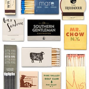 VINTAGE MATCHBOX PRINT, Trendy Matches Poster, Retro Matchbook Wall Art ...
