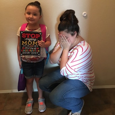 Stop Crying Mom Sign Printable First Day of Kindergarten Sign Photo ...