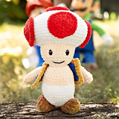 CROCHET PATTERN Toad Super Mario Bros PDF File English, French - Etsy