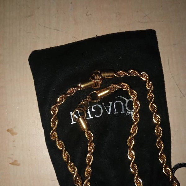 3MM 18K Rose Gold Rope Chain Necklace: Stainless Steel Mens Jewelry - Etsy