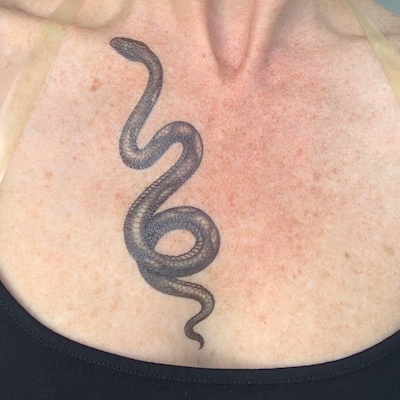 Snake Blackwork Temporary Tattoo / Snake Temporary Tattoo / Traditional ...