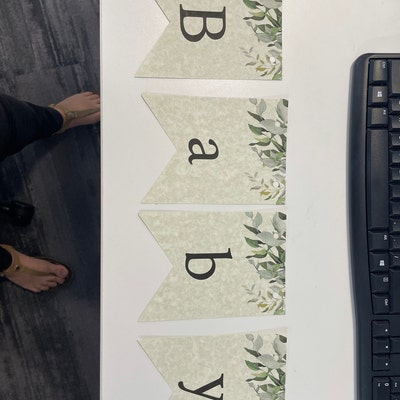 Greenery Editable Bunting, Leaves DIY Banner Template, Foliage Custom ...