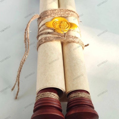 Scroll Wedding Anniversary Scroll Greeting Scroll Paper Scroll Rustic ...