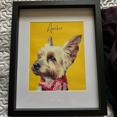 Custom Pet Photo Portrait Poster Personalized Dog Poster Pet - Etsy