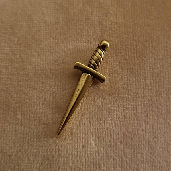 Gold Dagger Lapel Pin- CC545G- Shakespeare, Medieval, and Sword Pins - Etsy
