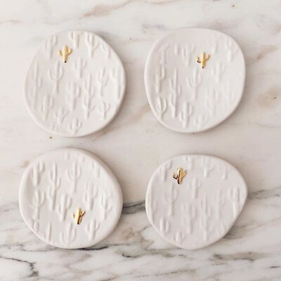 Speckled Stoneware Ceramic Vase With Gold Adorned Rim, Handmade Ceramic ...