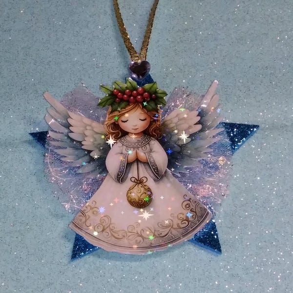 Christmas Angel Clip Art, JPG Watercolor, Cute Angel Christmas ...