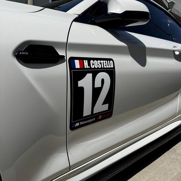 MAGNET Custom Track Autocross Race Car Number Plate - Reusable 1x Piece ...