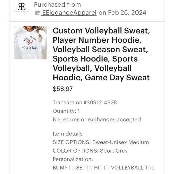 Custom Volleyball Sweat, Player Number Hoodie, Volleyball Season Sweat ...