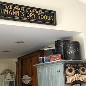 Hardware & Grocery Personalized Dry Goods Wood Sign Rustic Hand Made ...