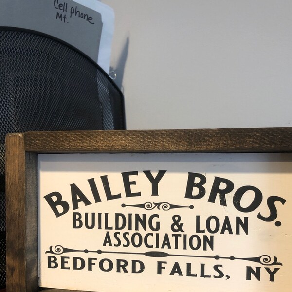 Bailey Bros. Building and Loan Wood Sign - Etsy
