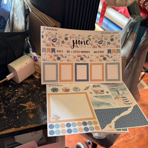 JUNE SEASONAL JOURNAL Sticker Sheets | Seasonal Collection | Planner ...
