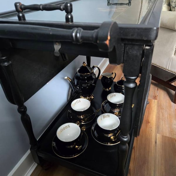 Four 22k Gold Spooky Halloween Potion/spells/witches Brew/poison Teacup ...