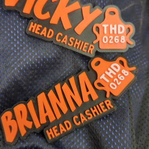 Custom Name Tags With Apron, 3D Printed Name Tag Employee Name Tag - Etsy