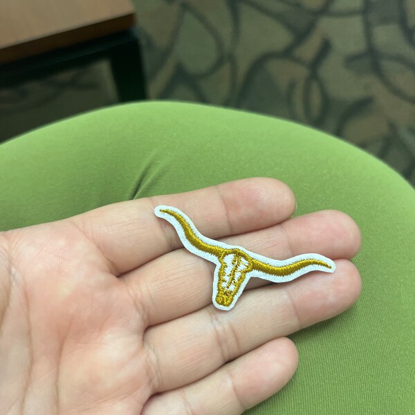 Longhorn Embroidered Iron on Patch for Hats, Clothing and Bags Trucker Hat Patch | Texas, Austin ...