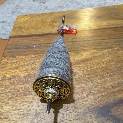 Tahkli Style Support Spindle No.652 Heavy Weight Gold or Silver 7 Shaft/whorl Colors FREE ...