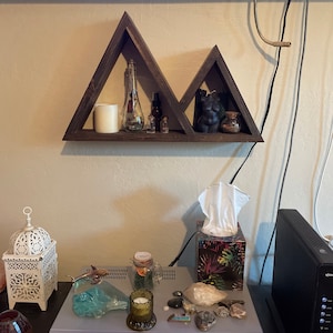 Triangle Shelf Set / Triangle Shelves Rustic Home Decor | Etsy
