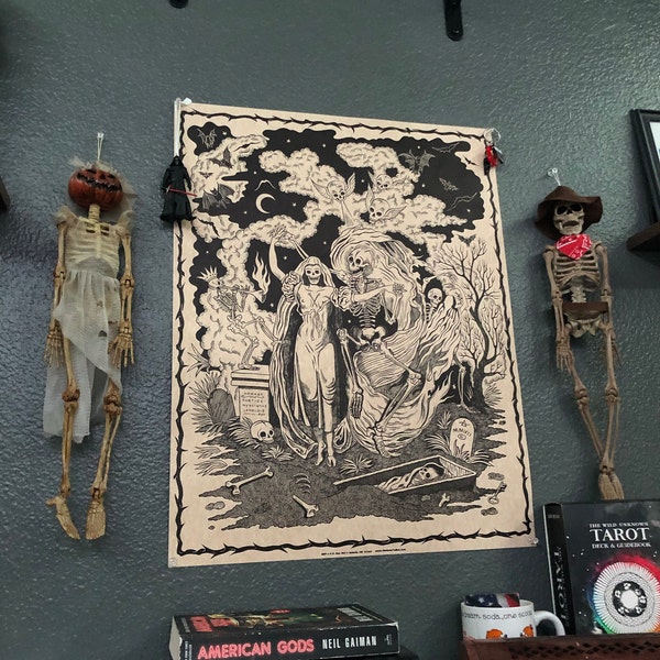 Danse Macabre Dancing in the Graveyard Victorian Lowbrow Skeleton ...