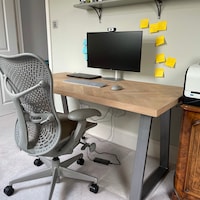 Solid Oak Parquet Home Office Desk - Etsy UK