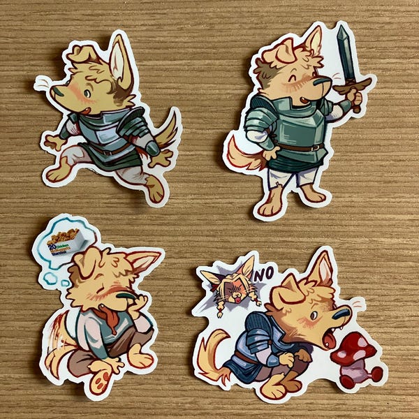 Dog Laios Stickers | Dungeon Meshi - Etsy