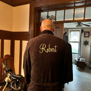 Personalized Men's Holiday Gift, Custom Gift Robe for Him, Custom ...
