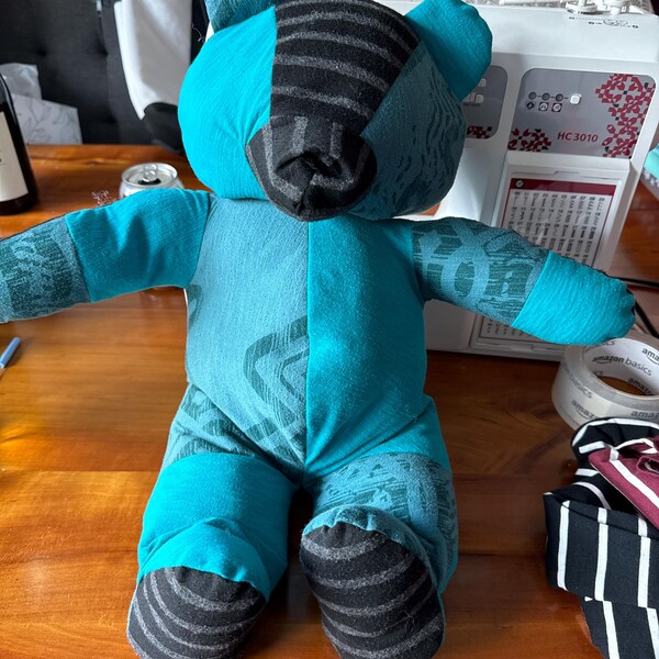 Memory Bear Pattern Easy 14" Sewing Pattern Simple Bear Pattern Sewing Pattern Teddy Bear ...