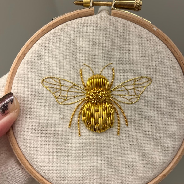 Small Goldwork Letter Pin - Etsy UK