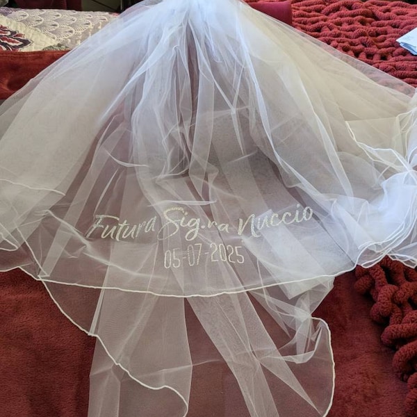 Bridal Shower Veil | Custom Bachelorette Veil | Personalized Bridal ...