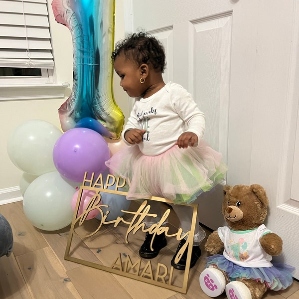 Custom Birthday Sign for Backdrop Name Sign for Party, Personalized ...