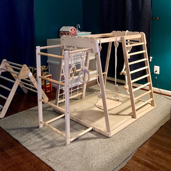 Montessori Wooden Clothes Rack, Kids Wardrobe Set, Child Clothing ...