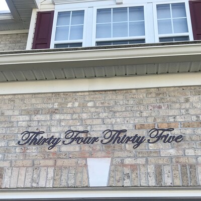 Script Address Sign Metal,garage Address Script,script House Numbers ...