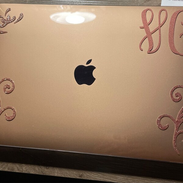 Glitter Monogram Decal, Glitter Car Decal, Glitter Monogram Car Decal ...