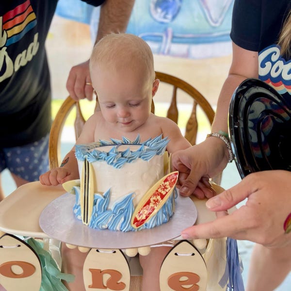 The Big One Cake Topper, the Big One First Birthday, the Big One Surf ...
