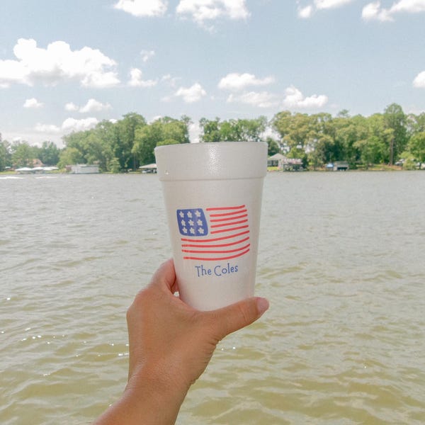 Personalized Styrofoam Cups, Beach Party Cups, Beach Cups - Foam Cups ...