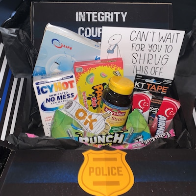 Police Officer Gift Box / Law Enforcement Appreciation Care Package ...