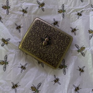 Ornate Brass Bee Cigarette Case, Brass Honeybee Case, Father's Day Gift ...